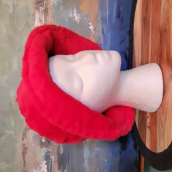 Source Unknown | Accessories | Red Fun Fur Bucket Hat | Poshmark